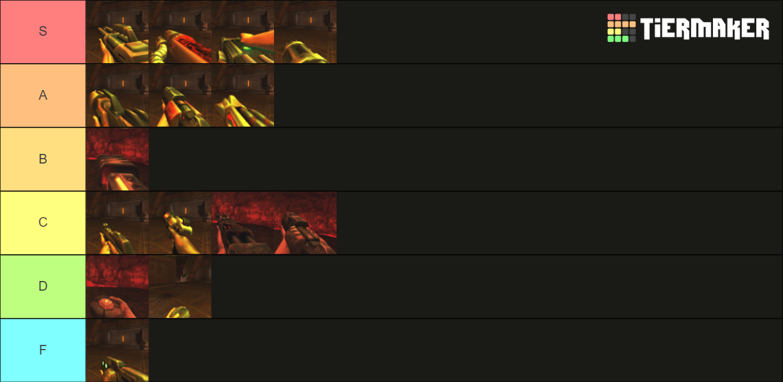 Quake 2 Weapons Tier List (Community Rankings) - TierMaker