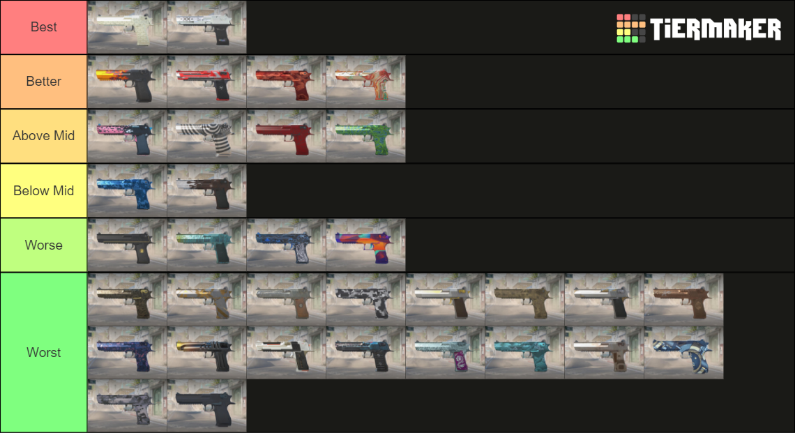 Counter-Strike 2 (CS2): All Desert Eagle Skins (Feb 2024) Tier List ...
