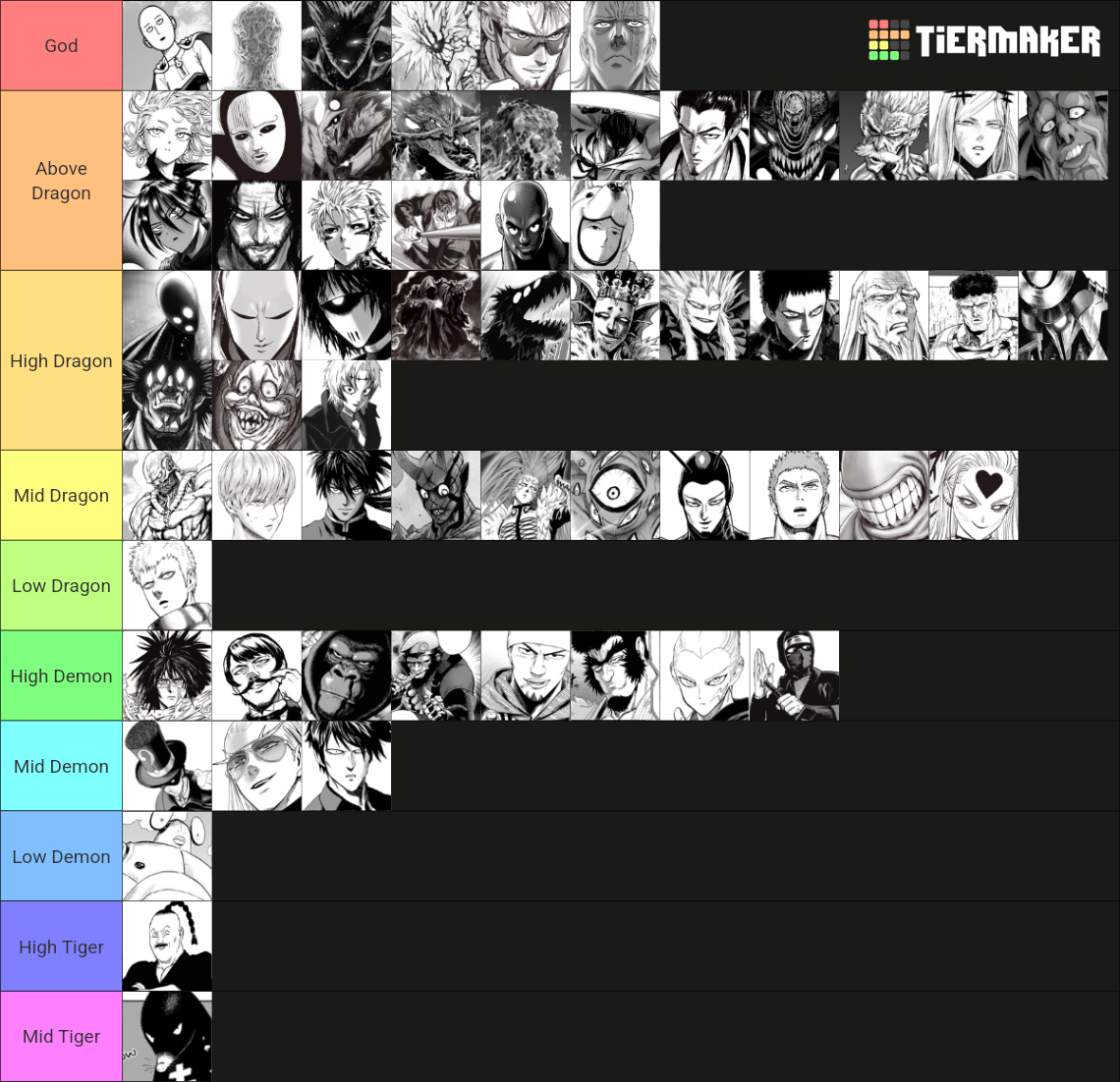 One Punch Man Tier List (Community Rankings) - TierMaker