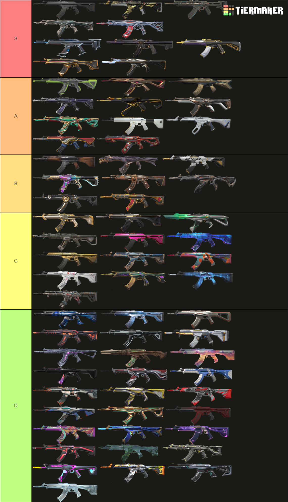 Valorant Vandal Skins (Updated to May 2024) Tier List (Community ...