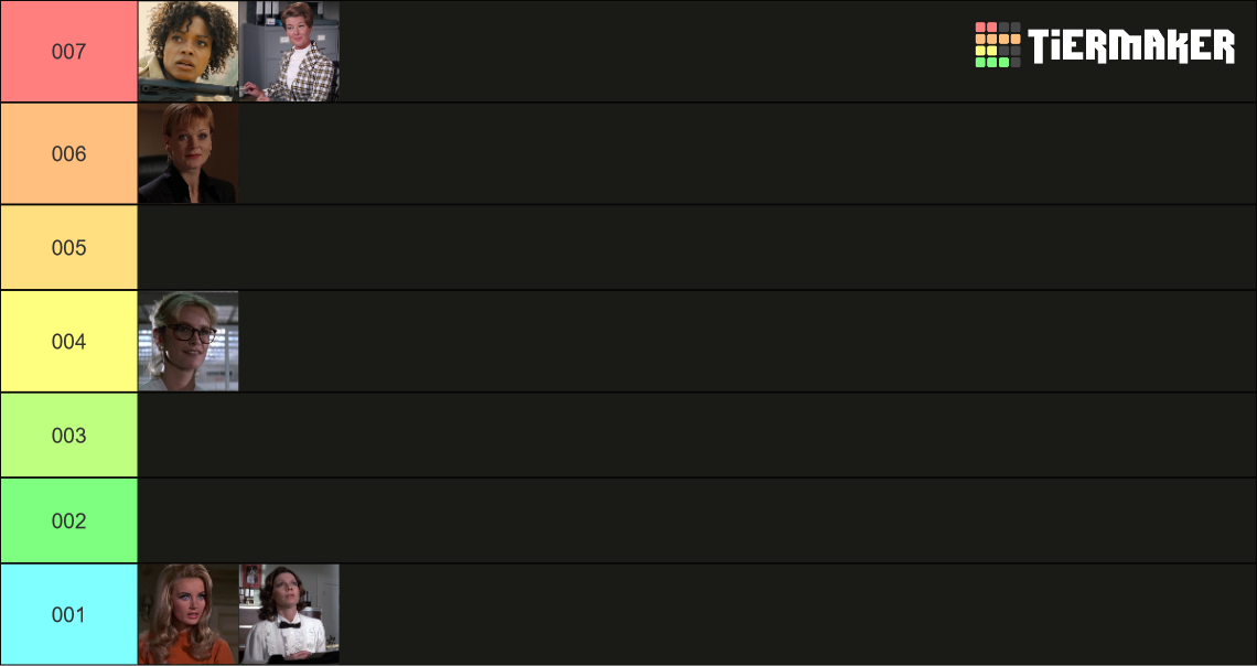 Miss Moneypenny Tier List (Community Rankings) - TierMaker