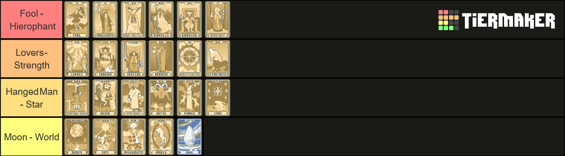 Balatro Tarot Cards Tier List (Community Rankings) - TierMaker