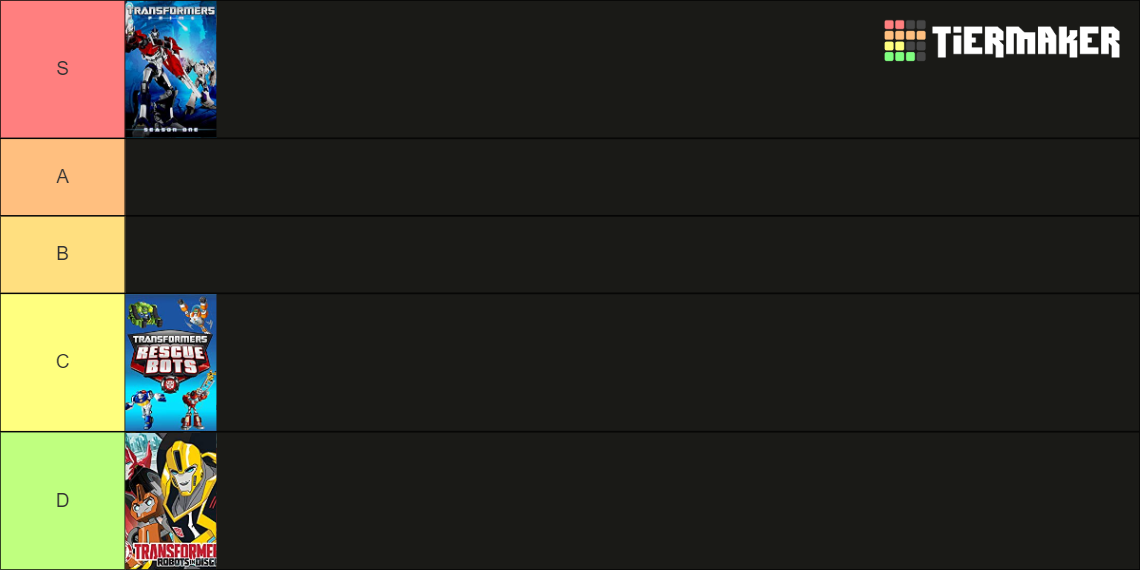 Best Transformers Shows Tier List (Community Rankings) - TierMaker