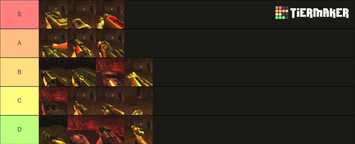 Quake 2 Weapons Tier List (Community Rankings) - TierMaker