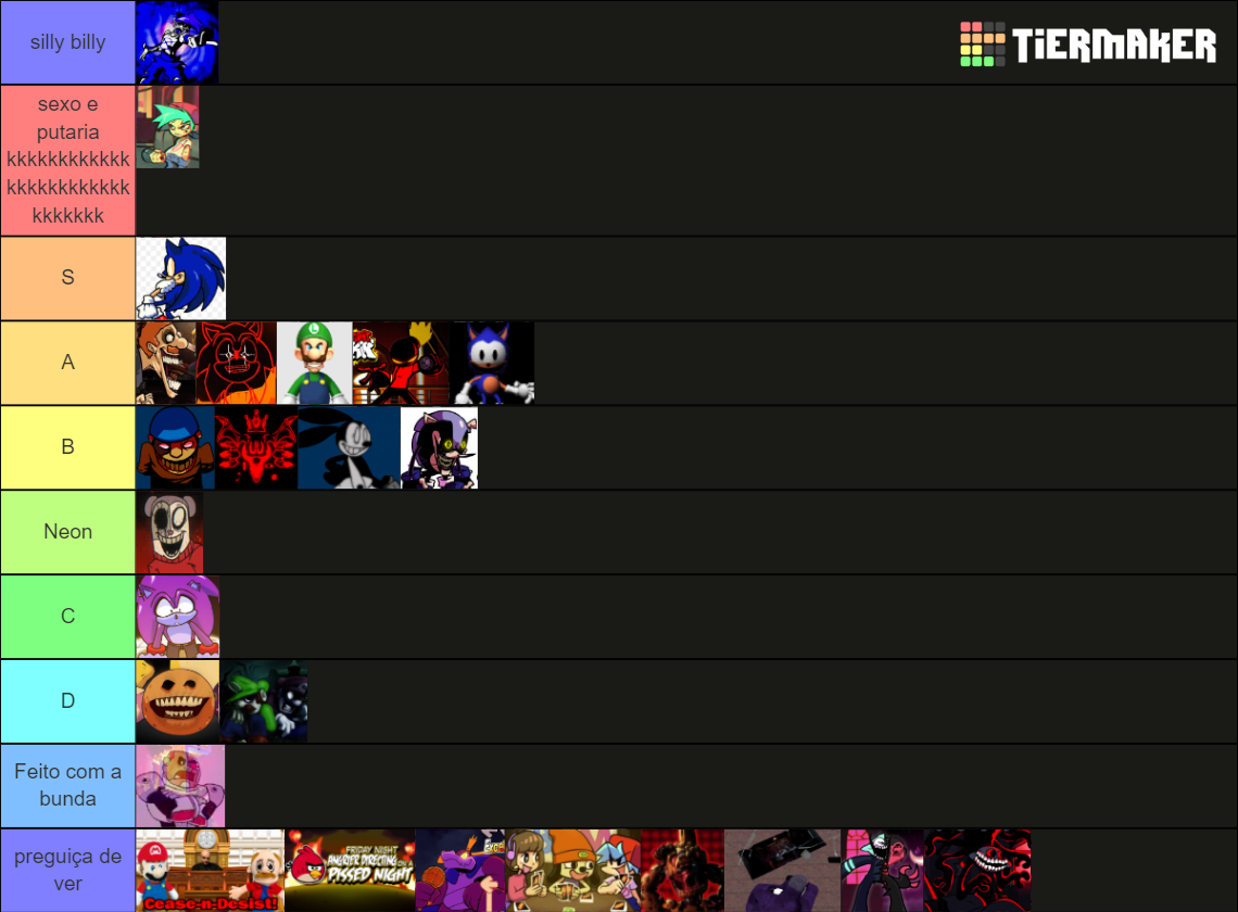FNF mods with lyrics sections! Tier List (Community Rankings) - TierMaker