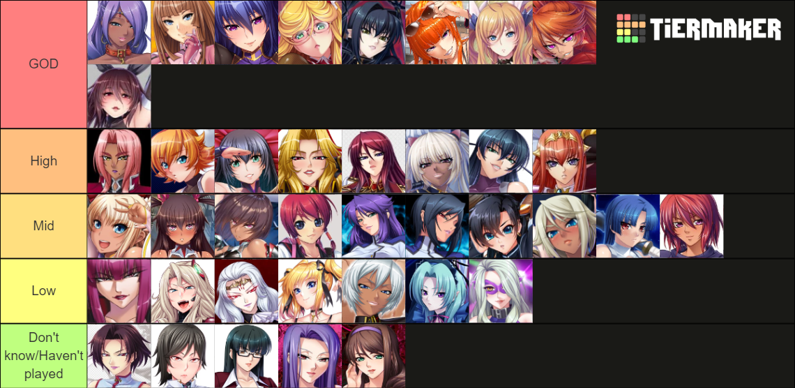 Lilith Girls (Taimanin, Prison Battleship and more) Tier List ...