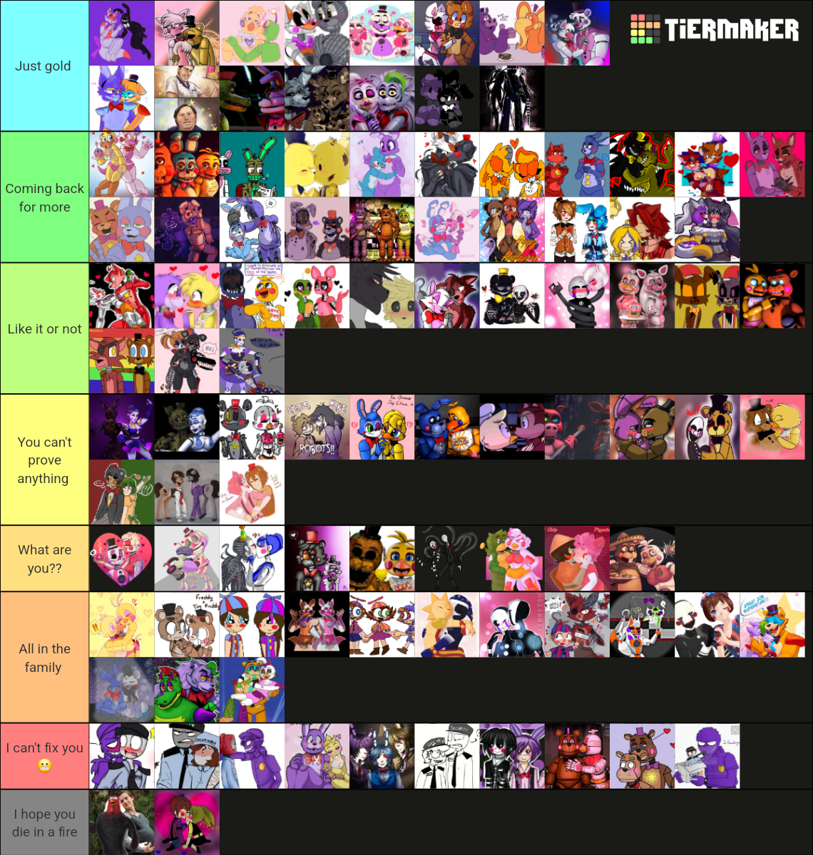 fnaf ships (99) Tier List (Community Rankings) - TierMaker