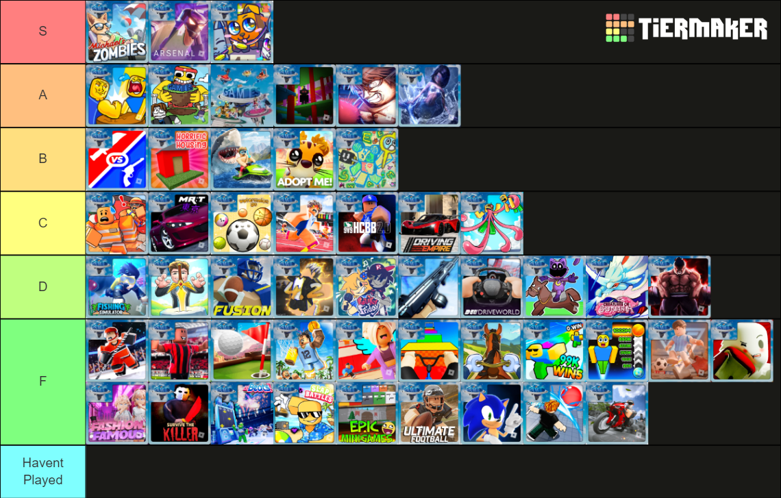Roblox The Games Event Tier List (Community Rankings) - TierMaker