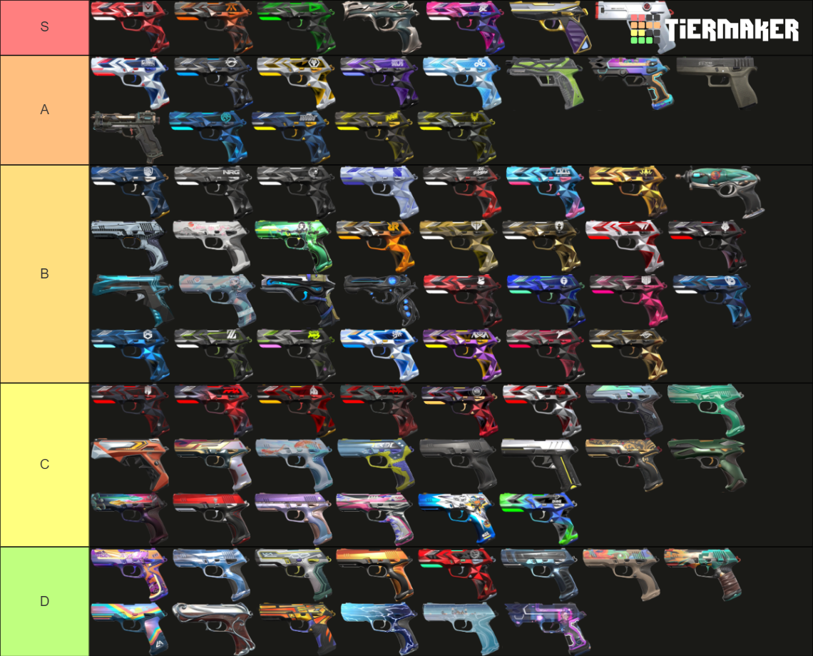 Valorant Classic Skins (September 2024) Tier List (Community Rankings ...