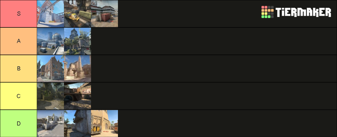 CS2 map Tier List (Community Rankings) - TierMaker CS2 map Tier List (Community Rankings) - TierMaker