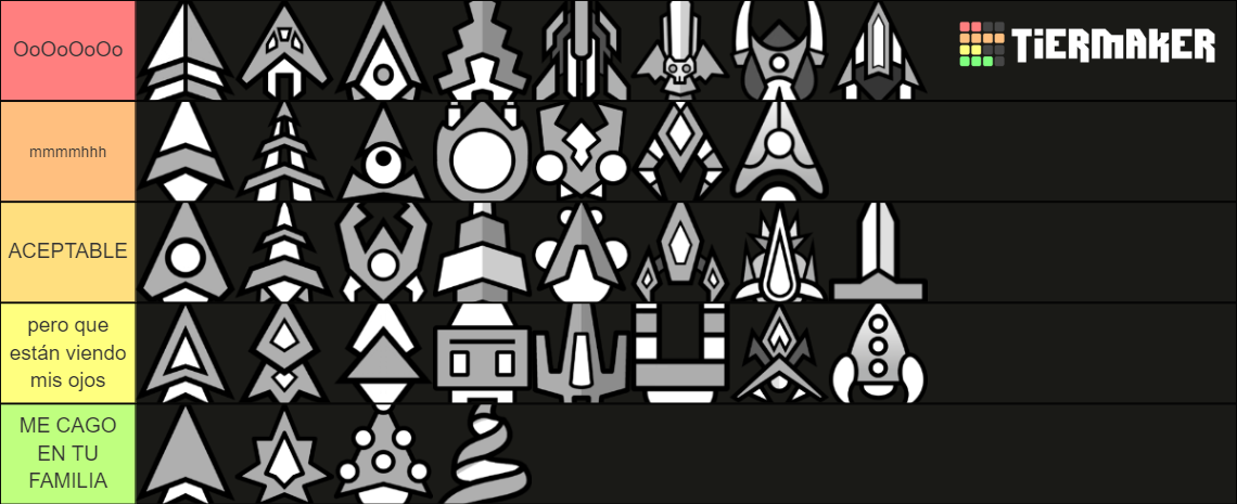 Geometry Dash Waves Tier List (Community Rankings) - TierMaker