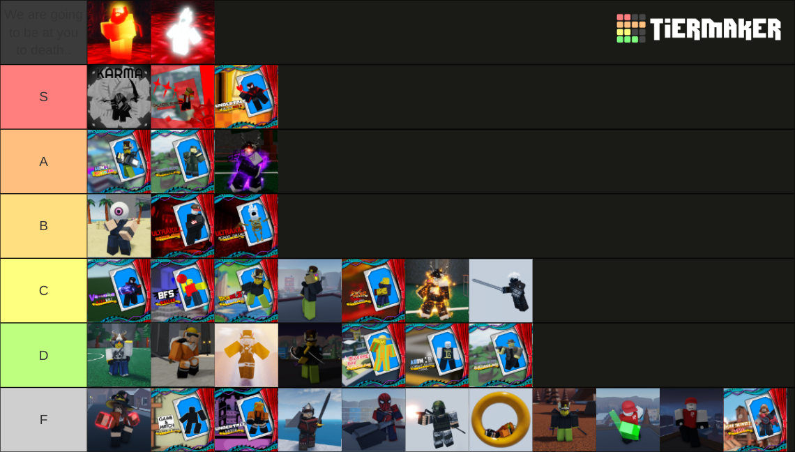 Minos and Sisyphus Vs 1 Spec Tier List (Community Rankings) - TierMaker