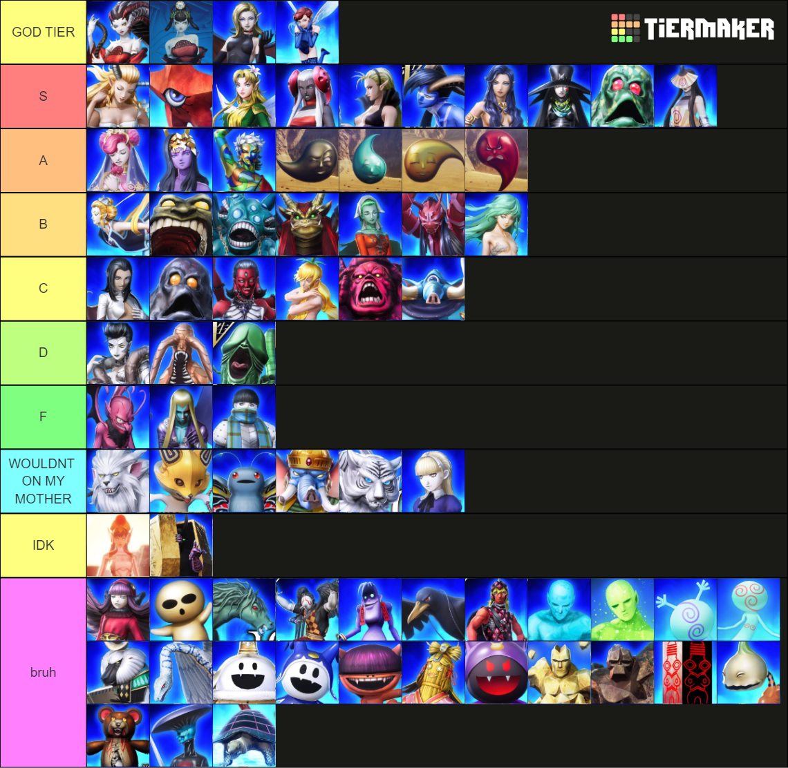 Smash or Pass: Shin Megami Tensei V Demons Tier List (Community ...