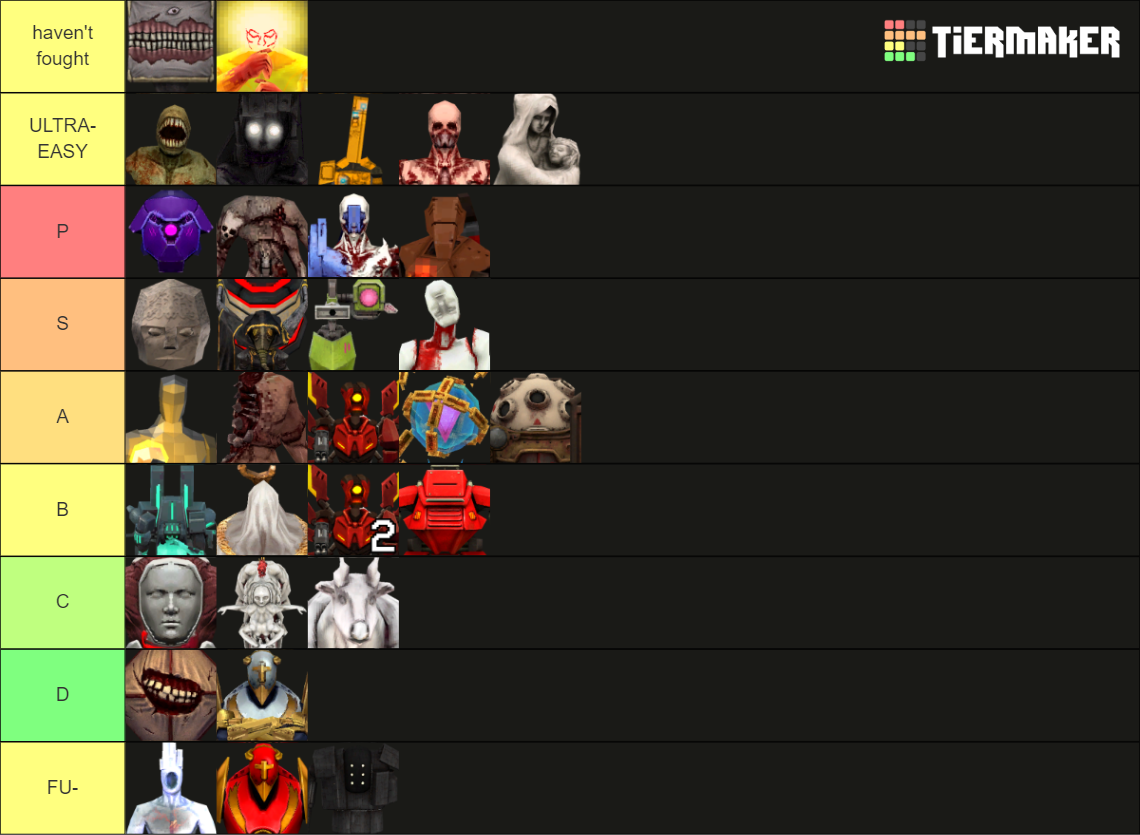 ULTRAKILL Enemies and Bosses Tier List (Community Rankings) - TierMaker