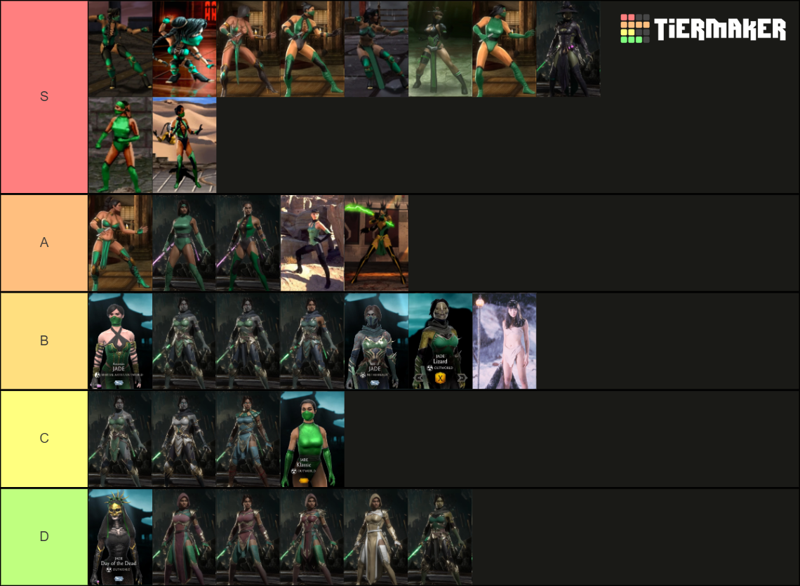 Jade Skins/Appearances (1993-2025) Tier List (Community Rankings ...