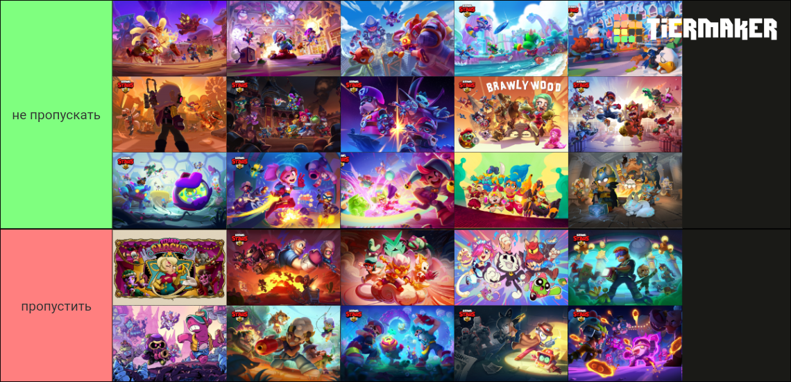 Brawl Stars all seasons of Brawl Pass (season 25) Tier List (Community ...