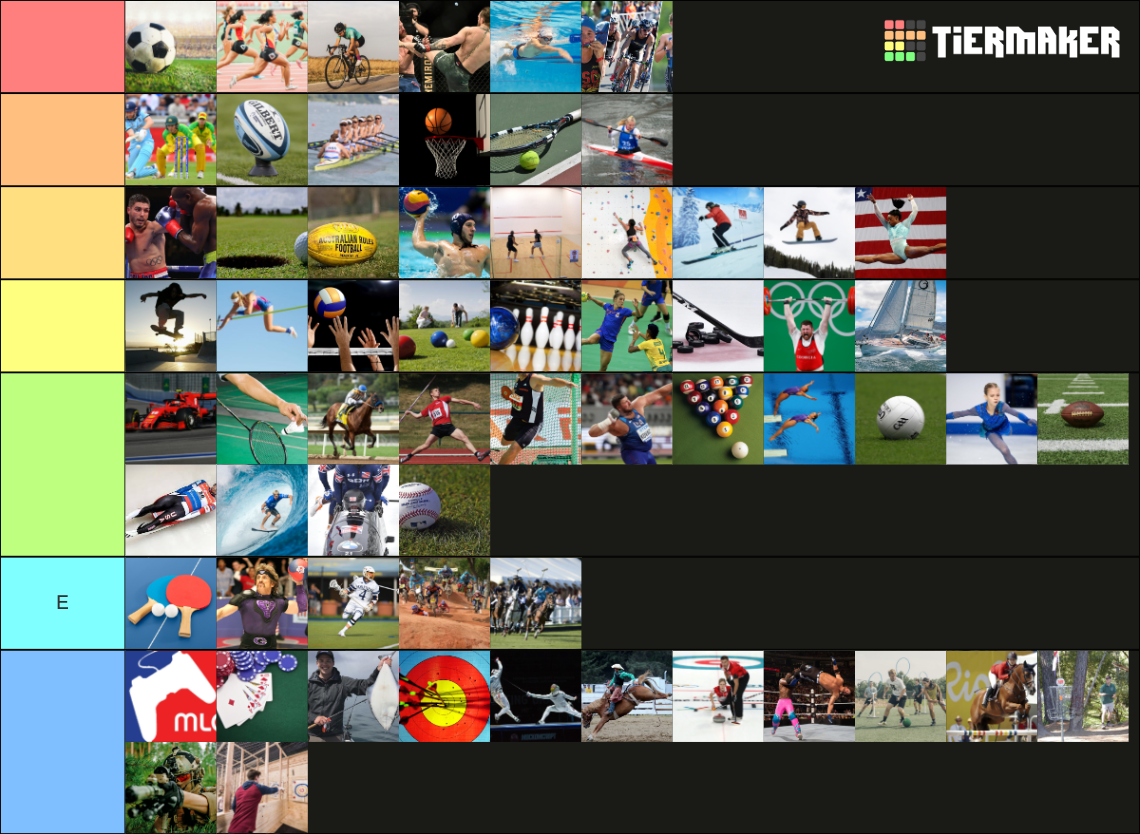 Ultimate Sports Tier List (Community Rankings) - TierMaker