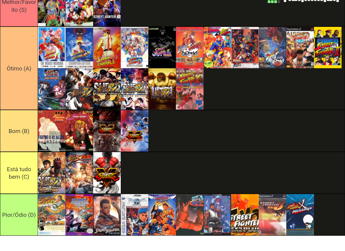 Street Fighter Games (SF6 updated) Tier List (Community Rankings ...