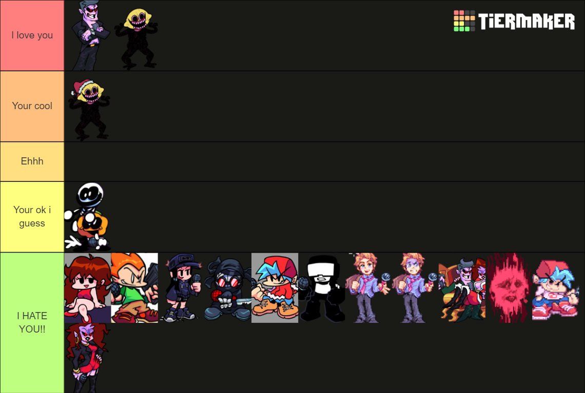 Friday Night Funkin' Characters Tier List (Community Rankings) - TierMaker