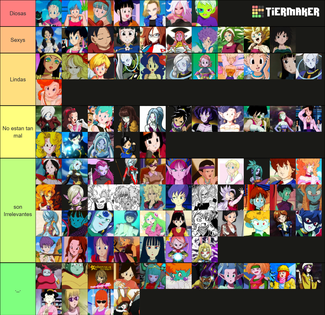 Dragon Ball Waifus Tier List (Community Rankings) - TierMaker