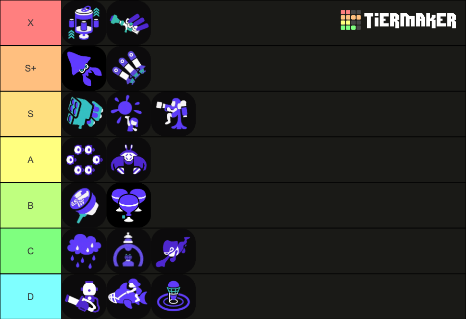 Splatoon 3 All Specials Tier List (Community Rankings) - TierMaker