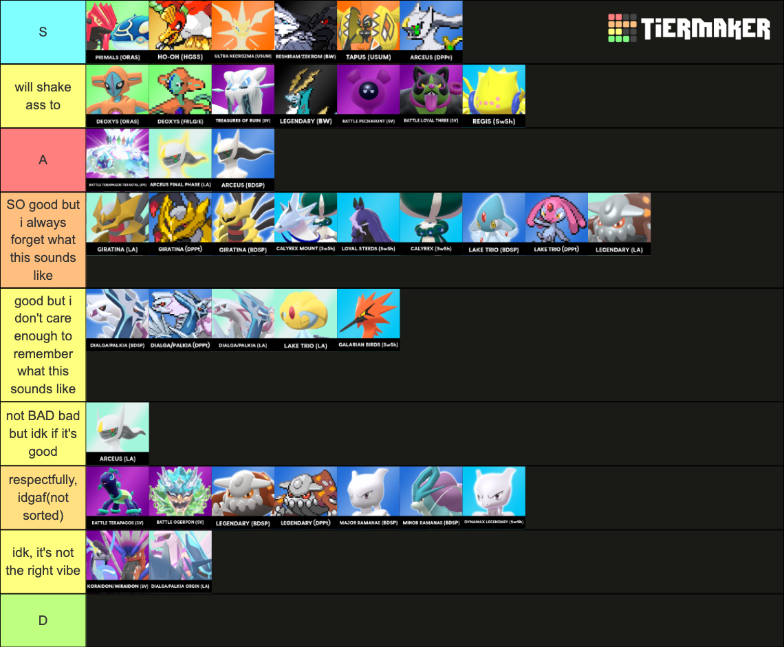 Legendary Battle Theme Tier List (Community Rankings) - TierMaker