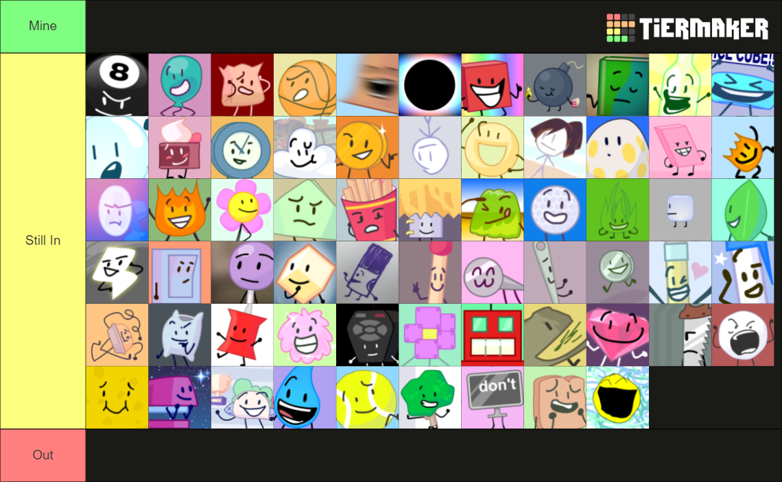 All 64 BFB Characters Tier List (Community Rankings) - TierMaker