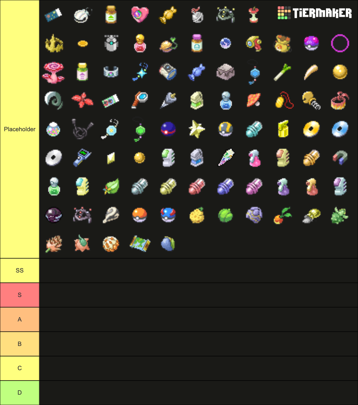 Pokerogue items Tier List (Community Rankings) - TierMaker
