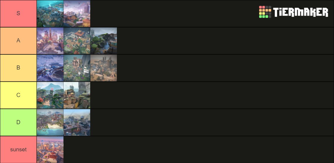All VALORANT maps (November 2023, includes TDM maps) Tier List ...