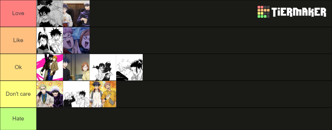 Jujutsu kaisen ships Tier List (Community Rankings) - TierMaker
