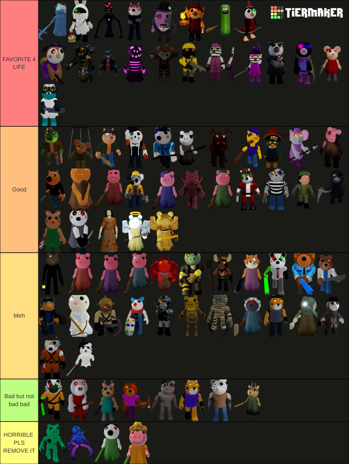 Roblox Piggy ALL SKINS (Book 1 + Book 2) Tier List (Community Rankings ...
