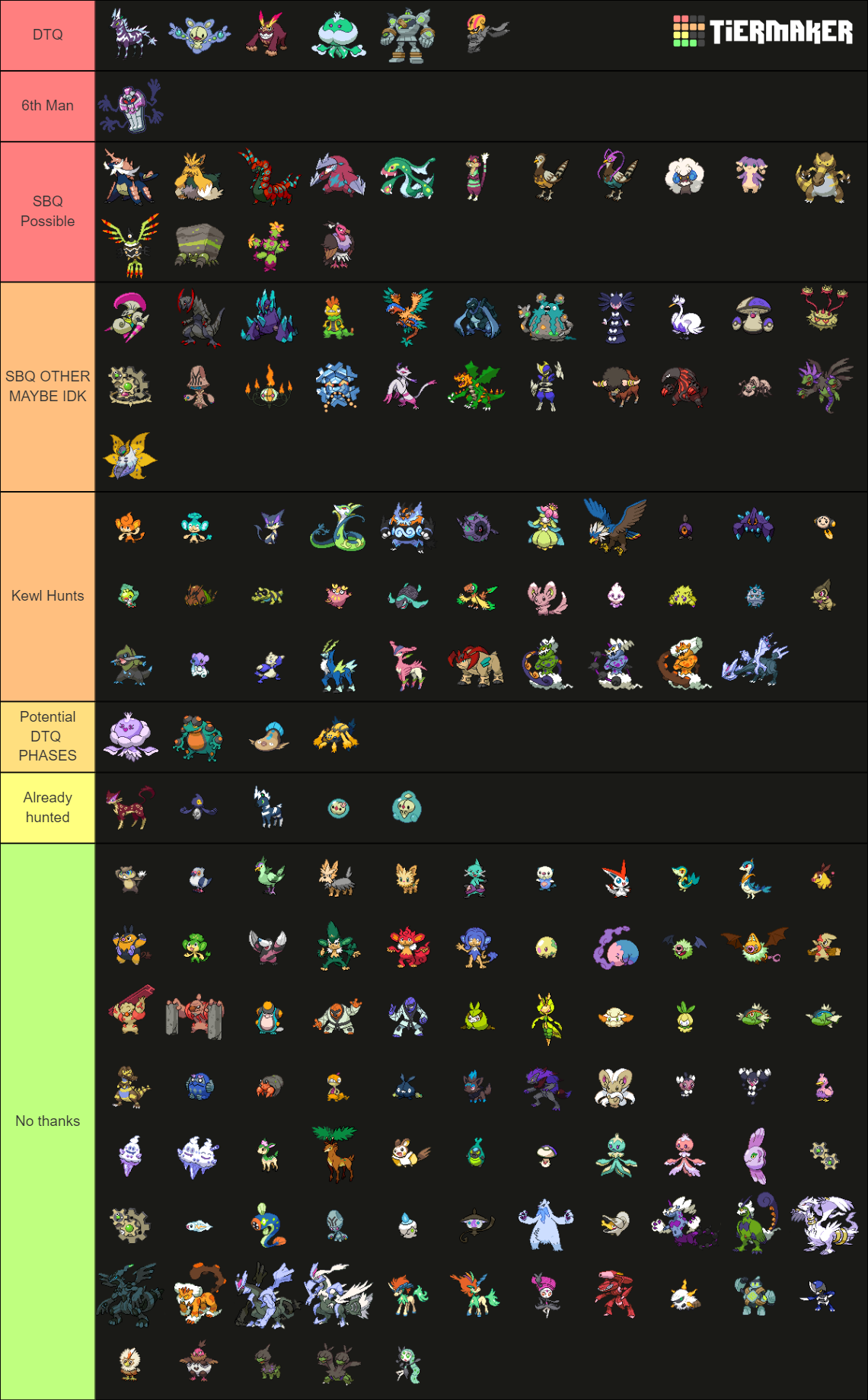 Generation 5 Shiny Pokemon Tier List (Community Rankings) - TierMaker