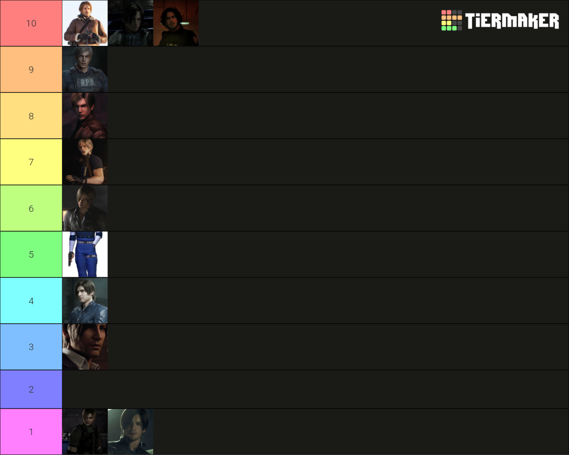 Leon S. Kennedy Tier List (Community Rankings) - TierMaker