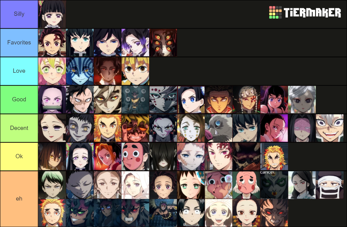 Ranking Demon Slayer Characters S 1 to 3 Tier List (Community Rankings) - TierMaker