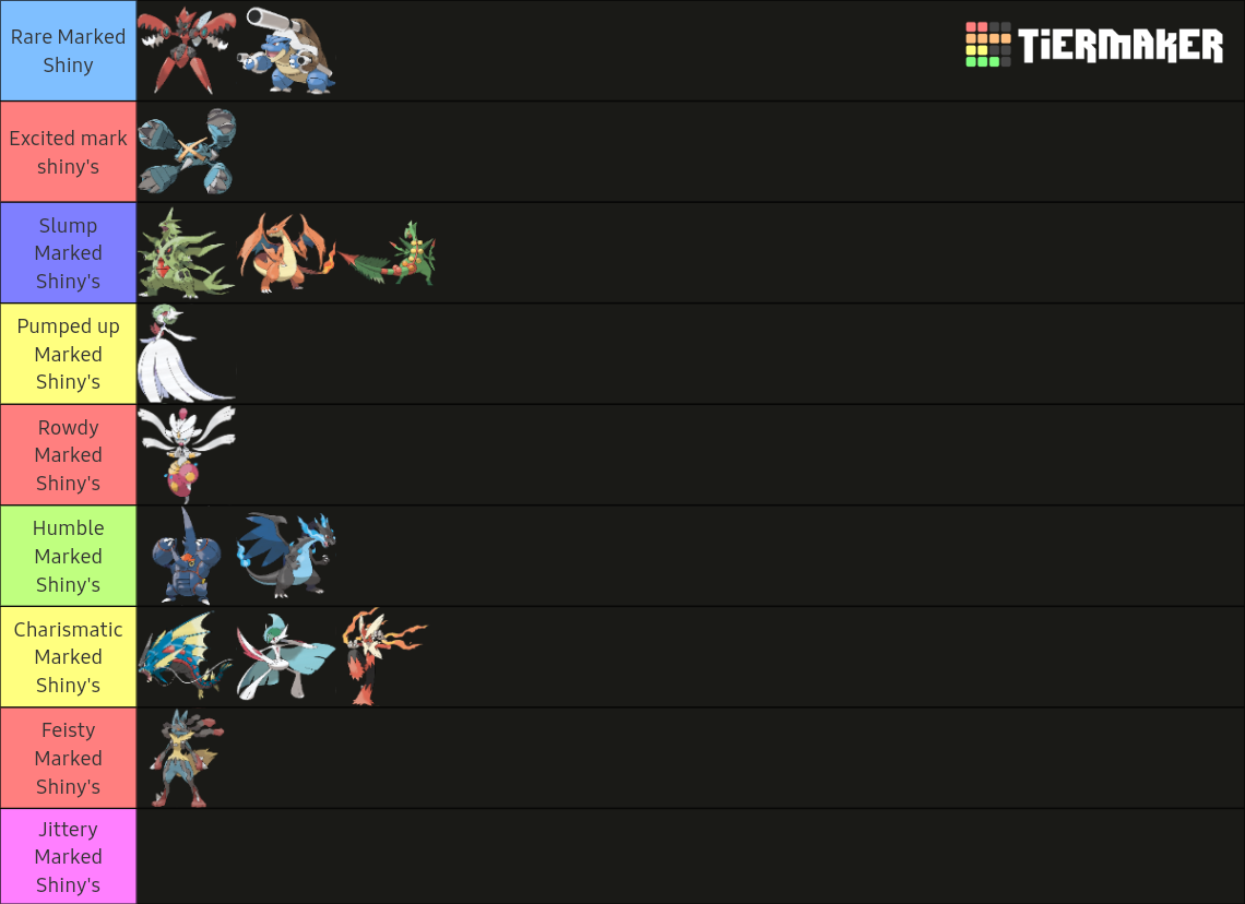 Pokemon Mega Evolution Designs Tier List (Community Rankings) - TierMaker