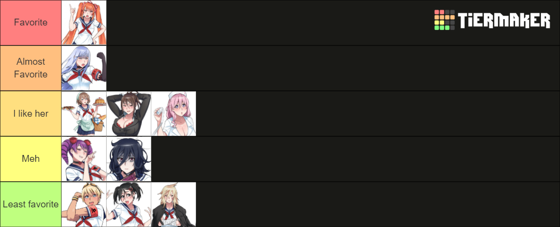 yandere simulator rivals Tier List (Community Rankings) - TierMaker