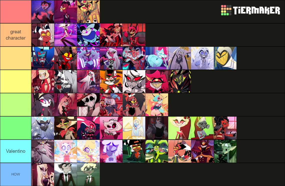 Hazbin Hotel + Helluva Boss Characters Tier List (Community Rankings) - TierMaker