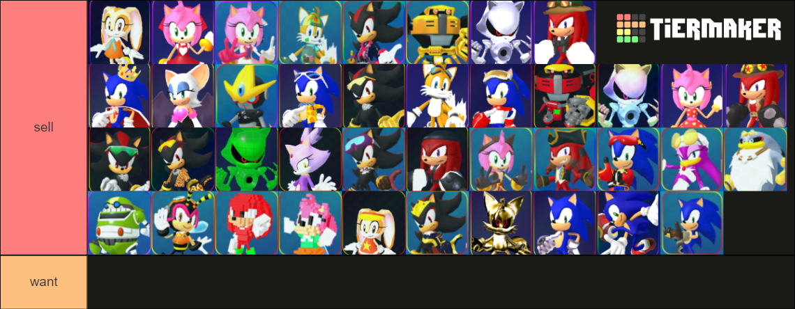 Sonic Speed Simulator: REBORN (All characters) Tier List (Community ...