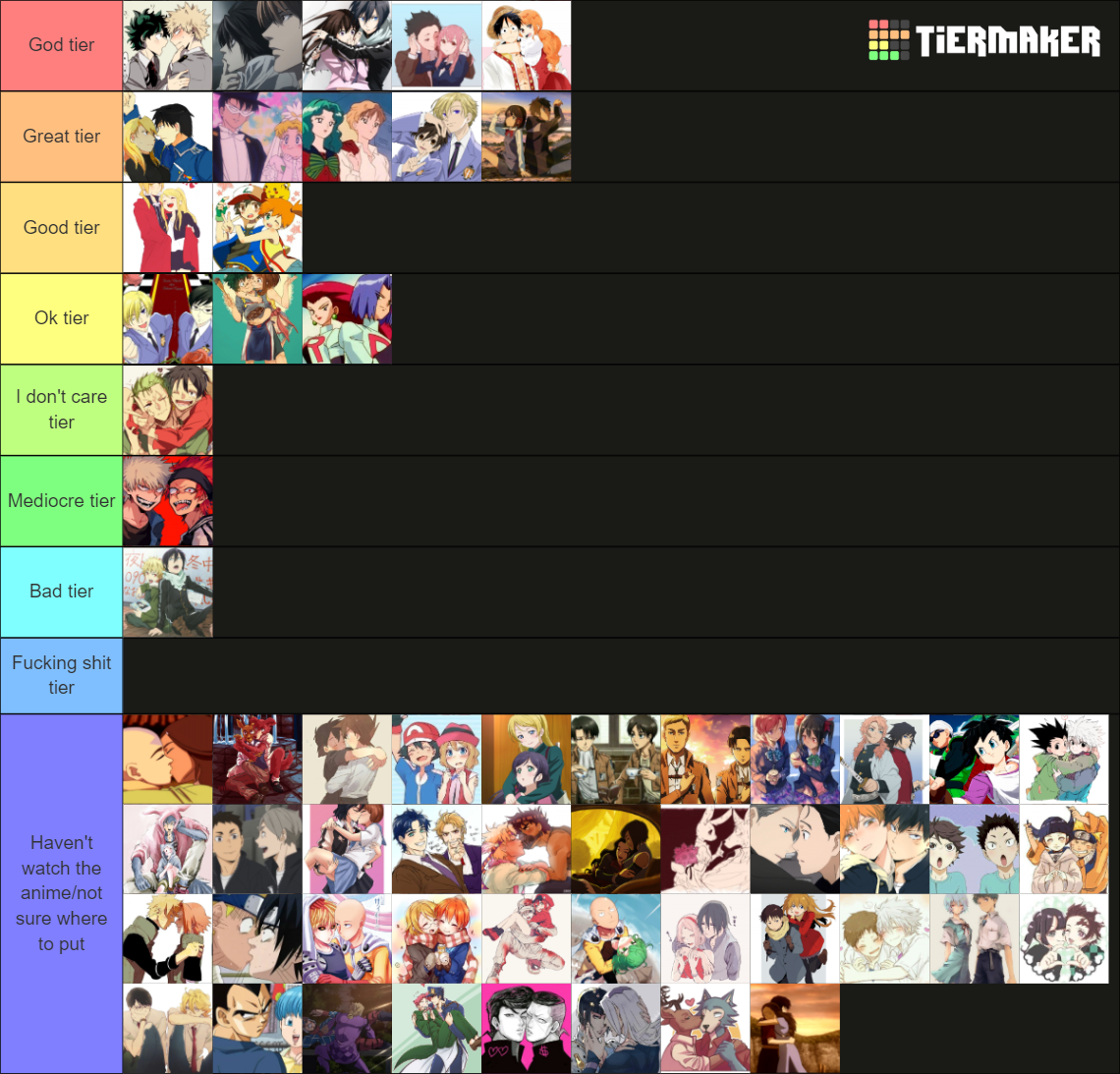 Anime ships Tier List (Community Rankings) - TierMaker