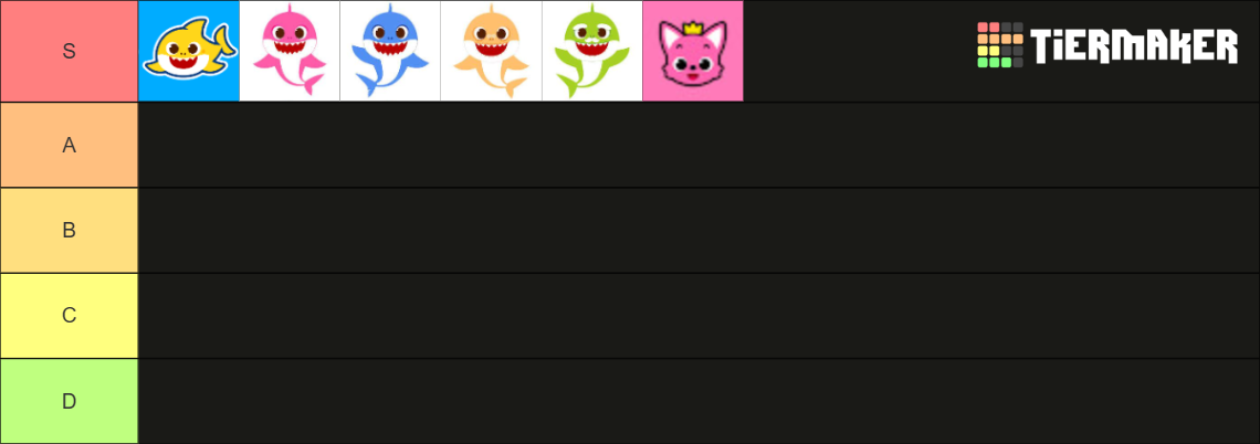 baby shark Tier List (Community Rankings) - TierMaker