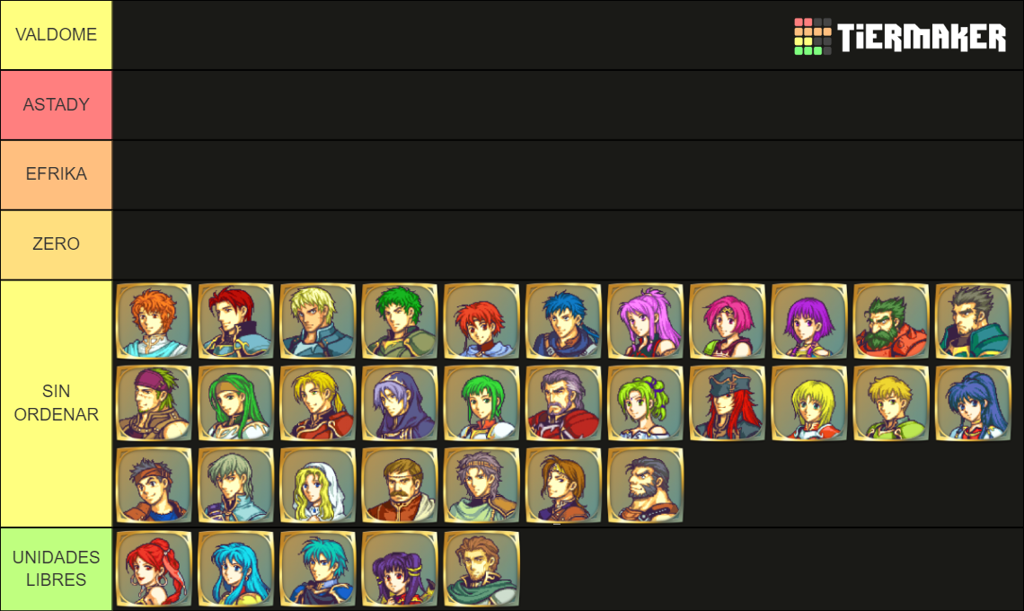 Fire Emblem Sacred Stones Playable Characters Tier List (Community ...