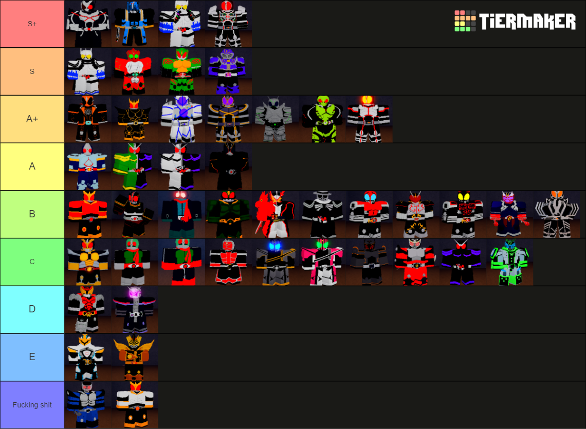 Rider Time (Roblox) by Redhotrider2 Tier List (Community Rankings ...