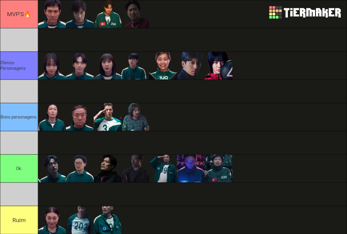 Squid game Season 3 Characters Tier List (Community Rankings) - TierMaker