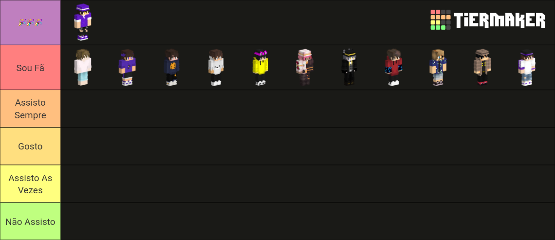 Minecraft Legião 1 🌑 Tier List (Community Rankings) - TierMaker