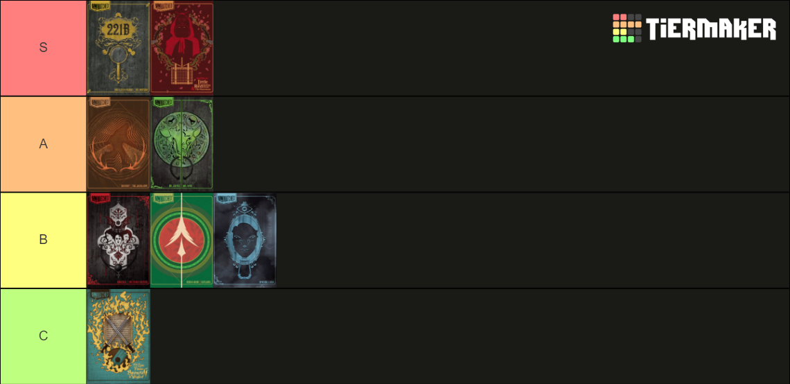 Unmatched Tournament Tier List (Community Rankings) - TierMaker