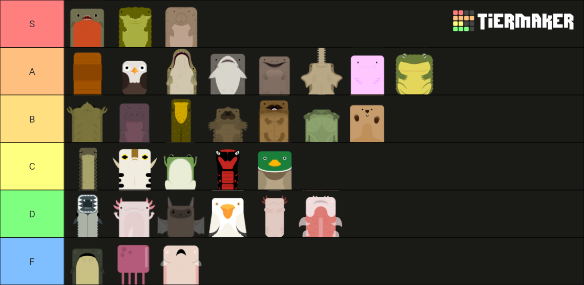 Deeeep.io All Animals Tier List (Community Rankings) - TierMaker