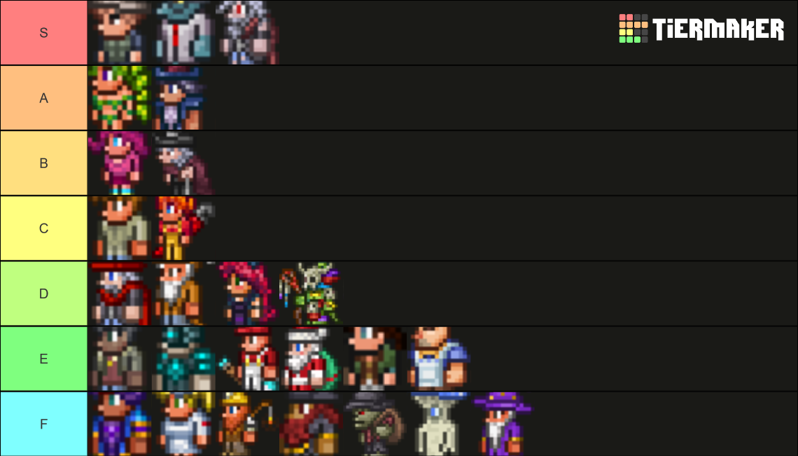 Terraria NPC Tier List (Community Rankings) - TierMaker