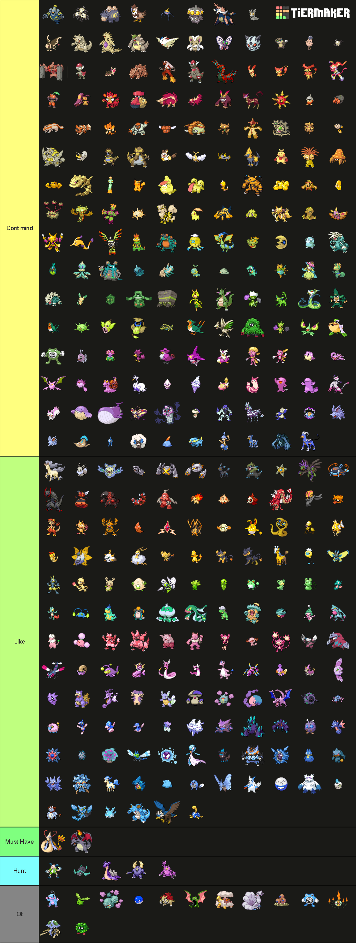 PokeMMO Shiny Tier List (Community Rankings) - TierMaker