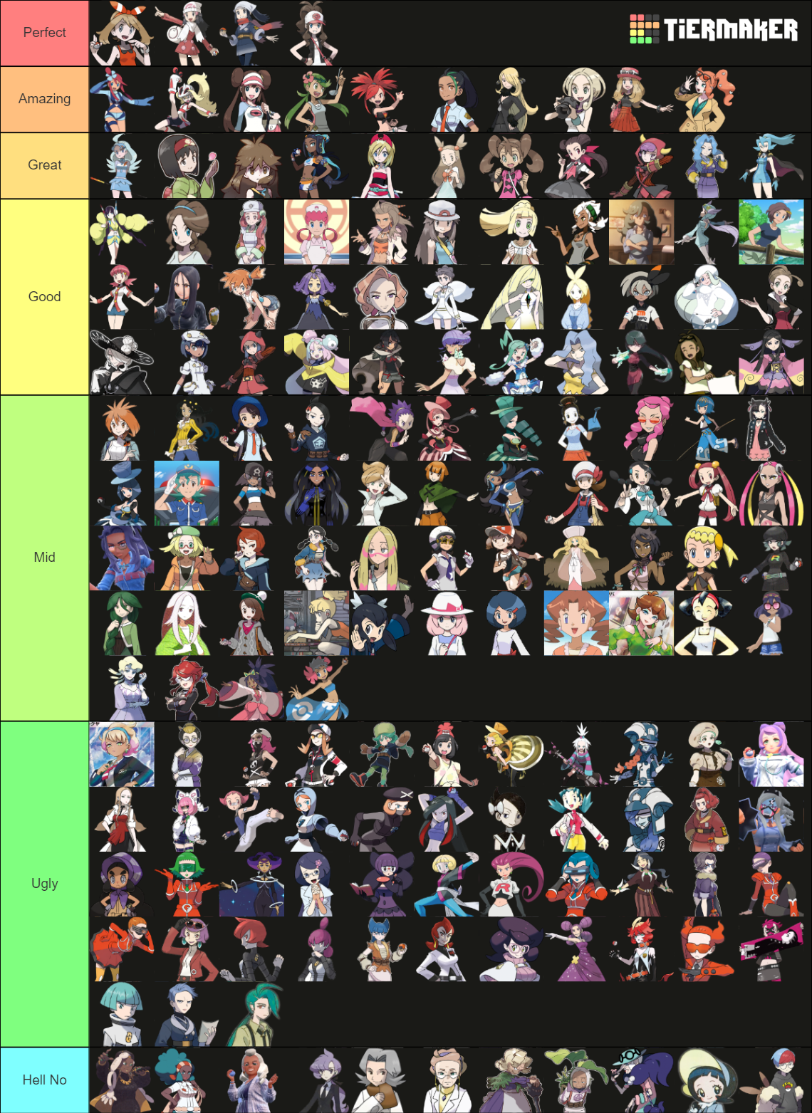 Pokemon Girls (Gen 1-9) Tier List (Community Rankings) - TierMaker