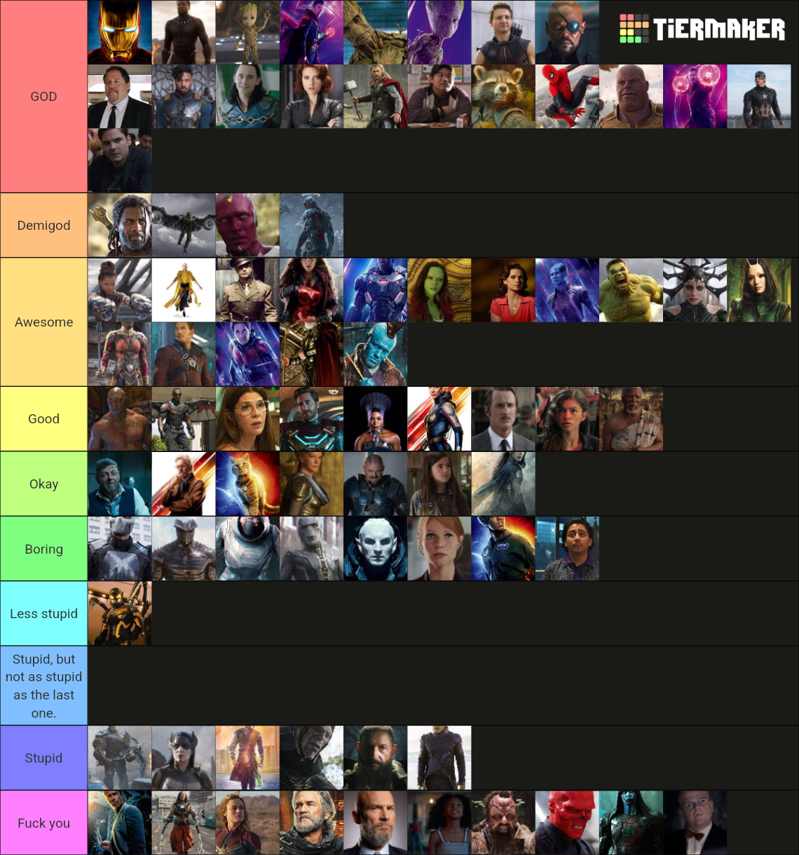 Marvel Characters Tier List (Community Rankings) - TierMaker